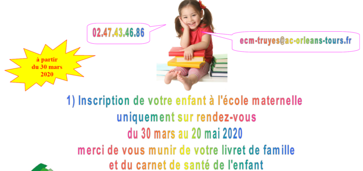 Inscriptions des enfants pour la prochaine rentrée scolaire 2021-2022 ...